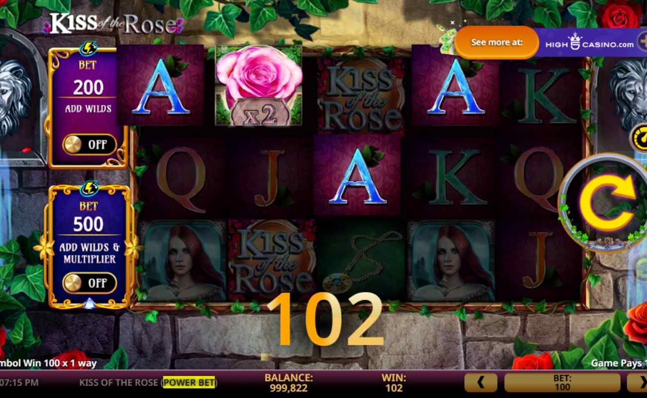Review: Kiss of the Rose (Power Bet) (High 5 Games) - Borgata Online